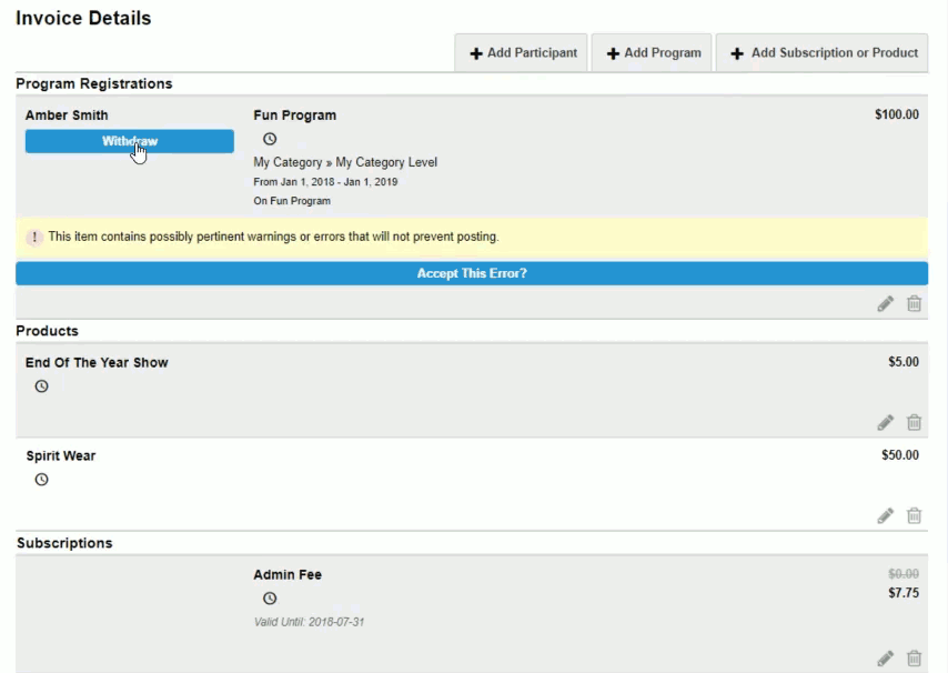 Invoice Actions – Uplifter Inc.