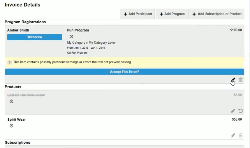 Invoice Actions – Uplifter Inc.