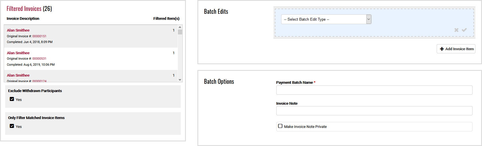 Batch Invoicing – Uplifter Inc.