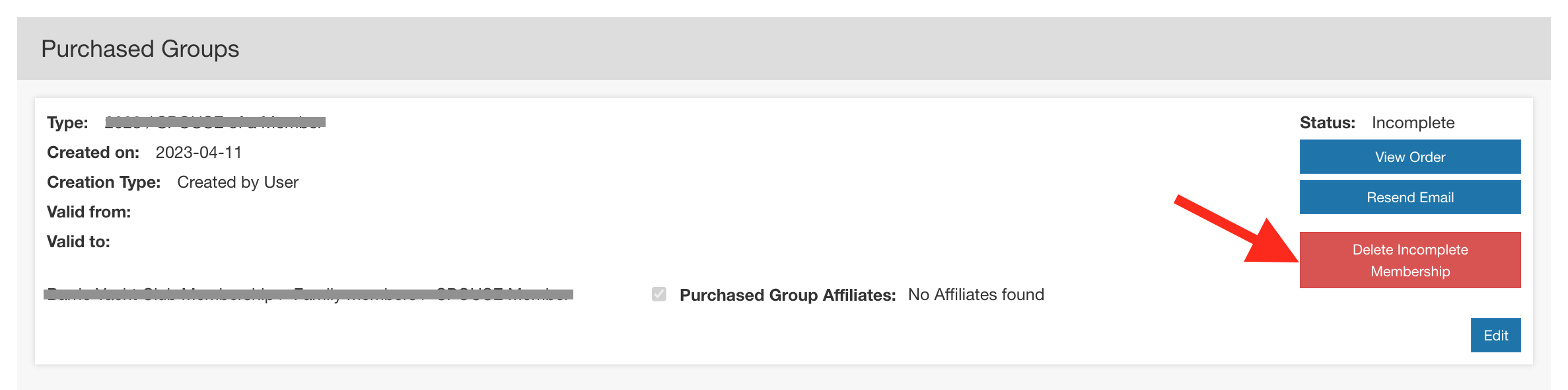 How to delete an incomplete membership? – Uplifter Inc.